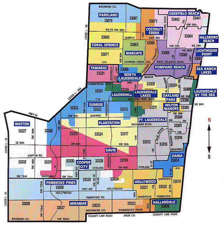 Hollywood Fl Zip Code Map Map Vector Hollywood Fl Zip Code Map Map Vector